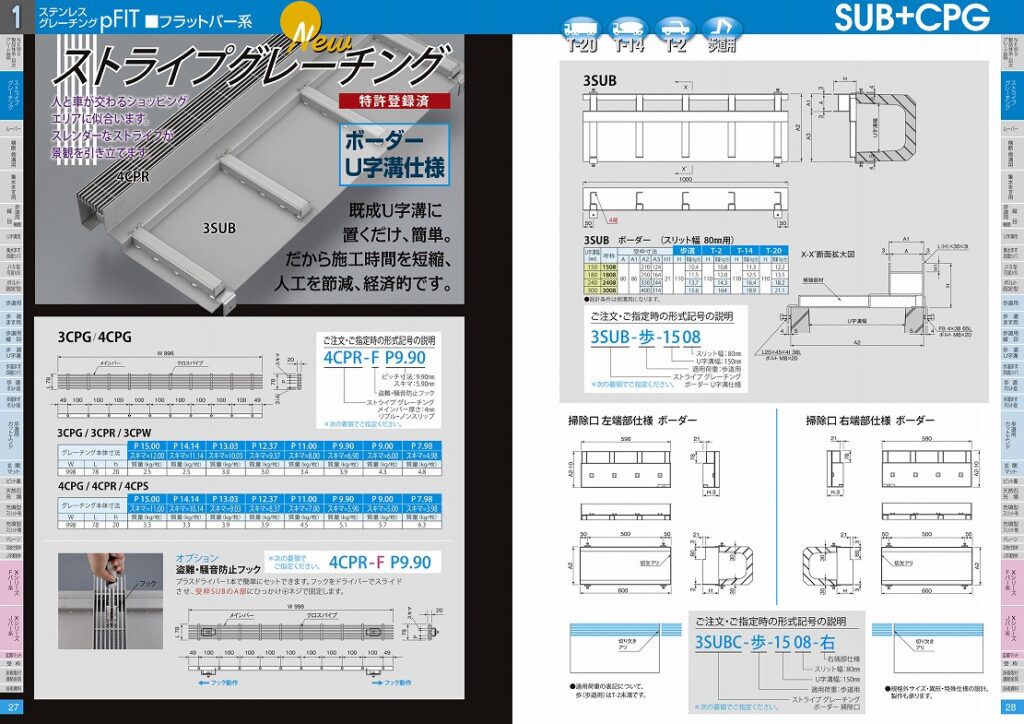 ストライプグレーチング・ウォークルーバー - 株式会社寿要